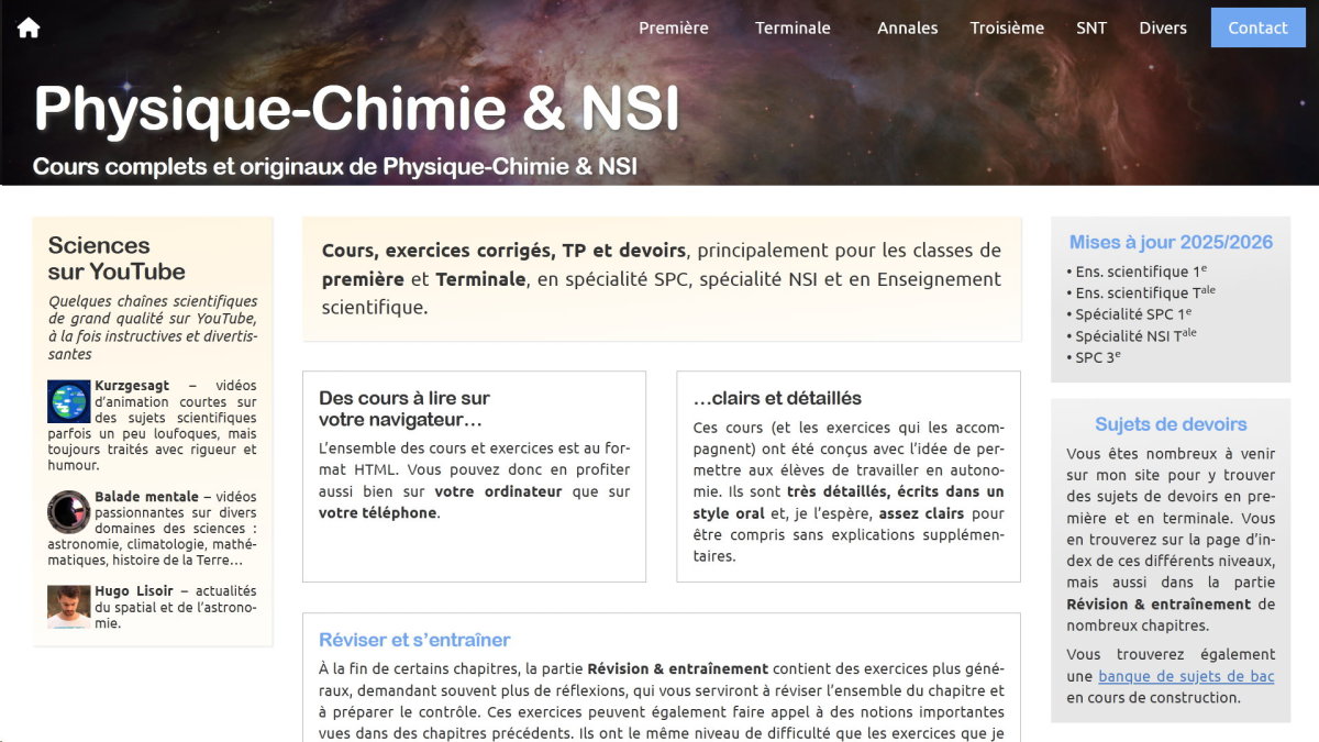 Cours De Terminale Enseignement Scientifique